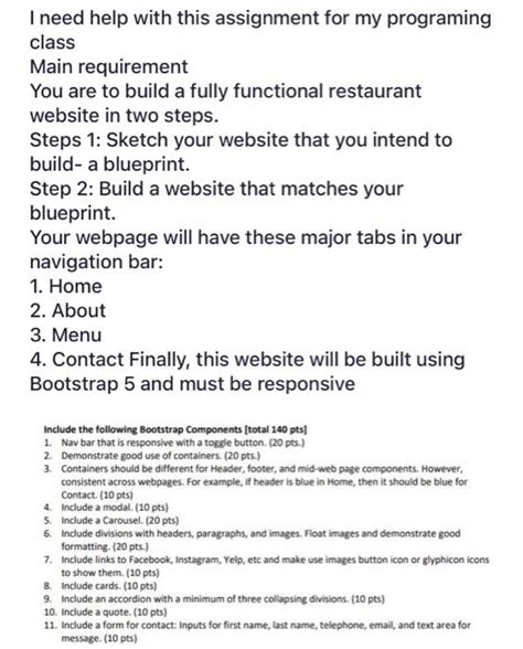 solved i need help with this assignment for my programing