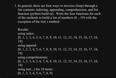 Solved In General There Are Four Ways To Traverse Loop
