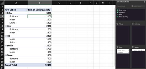 使用 Excel 数据透视表（设置范围、编辑范围）macbook Excel
