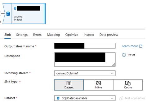 How To Pass Linked Service Parameter To Data Flow Sink For Error