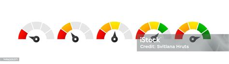 Speedometer Gauge Meter Signs Scale Level Of Performance Speed Dial Indicator Low And High