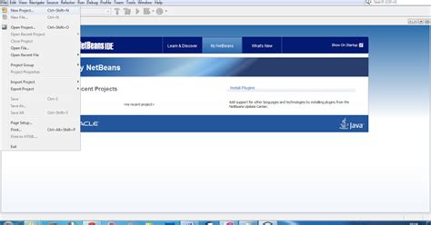 Create A New Project In Netbeans To Open The Directory File That Has