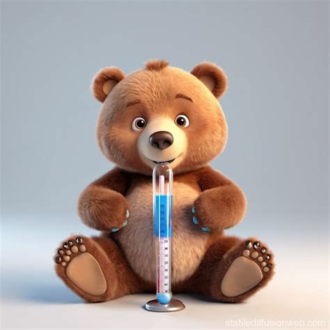 Brown Bear With Belly Thermometer Stable Diffusion Online