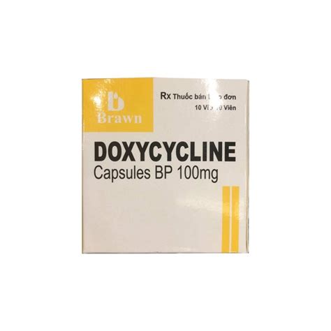 Thuốc Doxycyclin 100mg Brawn Điều Trị Nhiễm Khuẩn Dược Điển Việt Nam