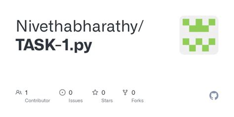 Nivetha Bharathy On Linkedin Github Nivethabharathytask 1py