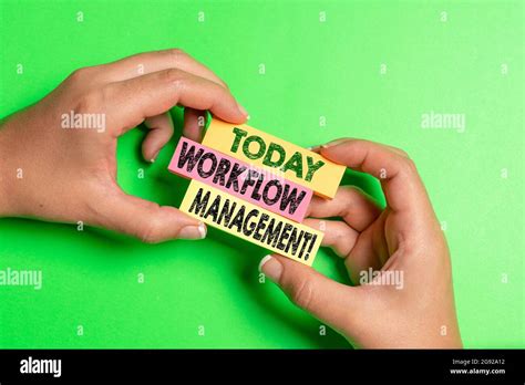 Sign Displaying Workflow Management Business Concept The Execution And Automation Of Business
