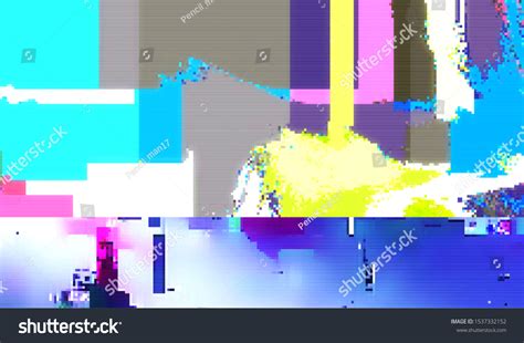 Bad Broken Encoded Video Signal Data Stock Vector Royalty Free