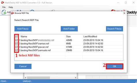 Working Guide Of The NSF To MSG Converter Software