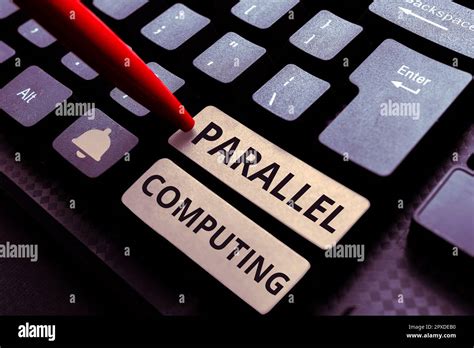 Text Caption Presenting Parallel Computing Word Written On Simultaneous Calculation By Means Of