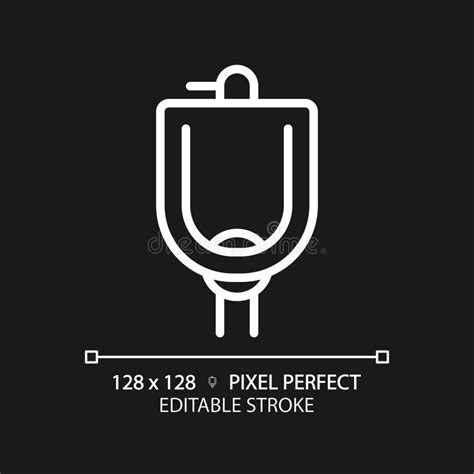 2d Customizable Thin Linear White Urinal Bowl Icon Stock Vector Illustration Of Thin Pipe