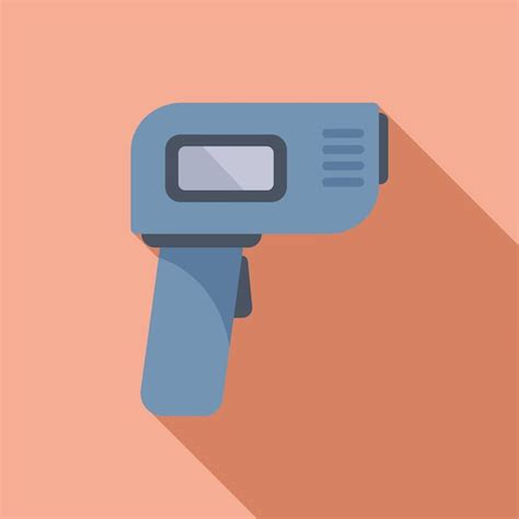Premium Vector Check Temperature Gun Icon Flat Vector Health Scan Detection Tool