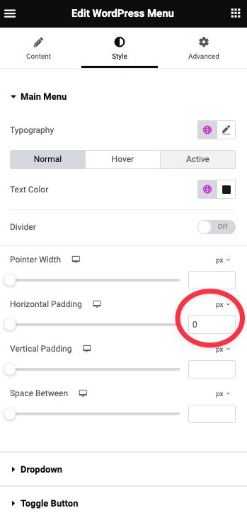 Fix Remove Indent From Elementor Menu List Nested Elements