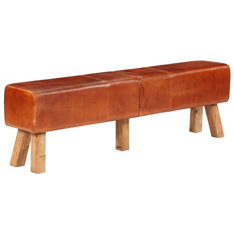 Пейка гимнастическа, кафява, 160 см, естествена кожа » DesignBunker.eu