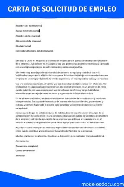 Modelo De Solicitud De Empleo