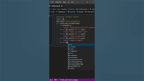 Password Strength Checker With Python Python For Beginners Pythonprogramming Youtube