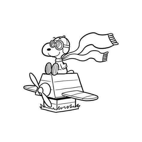 Snoopy Flying Ace Adventure Coloring Page Lulu Pages