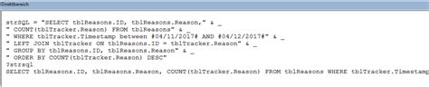 Sql Left Join With Group By Count And Where Clause Vba Stack Overflow