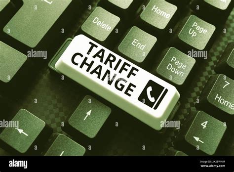 Text Showing Inspiration Tariff Change Business Concept Amendment Of