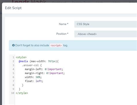 How To Create Columns In Mobile View LeadsHook Knowledge Base