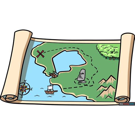 How To Draw A Map Compass Drawing City Map Drawing Cartoon Map