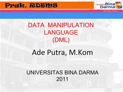 Data Manipulation Language Ppt