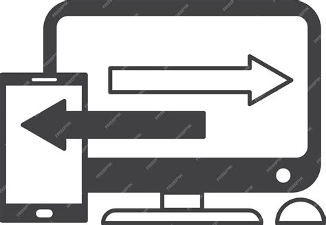 Premium Vector Laptop And Synchronization Illustration In Minimal Style