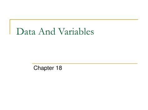 PPT Data And Variables PowerPoint Presentation Free Download ID