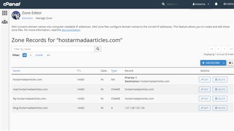 managing the dns zones of your domains in cpanel hostarmada
