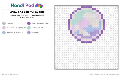 Shiny And Colorful Bubble Fuse Bead Pattern Kandi Pad Kandi