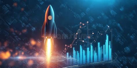 Rocket Launching With Business Graph A Creative Visual Representation And Insightful Analysis