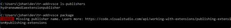 Missing Publisher Name Issue Microsoft Vscode Vsce GitHub