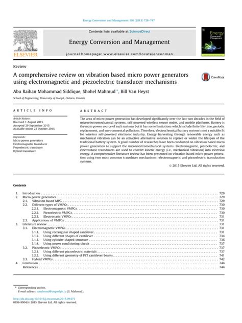 A Comprehensive Review On Vibration Based Micro Power Generators Using Electromagnetic And