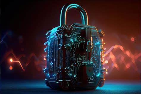 Premium Ai Image Cyber Security Network Digital Padlock With Data Protection Technology