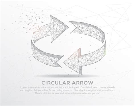 Premium Vector Circular Arrow Abstract Mash Line And Composition Digitally Drawn In The Form