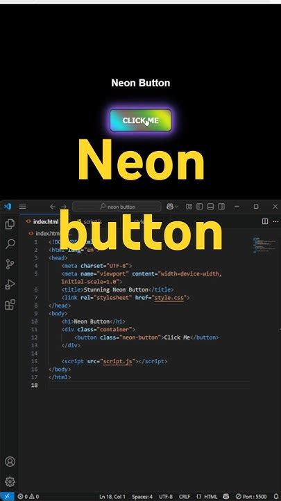 HTML CSS NEON BUTTON ANIMATION #shorts #short #trending #trendingshorts #viralvideo #python # ...