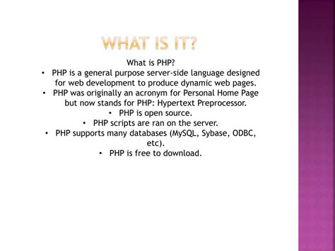 PPT PHP PowerPoint Presentation Free Download ID 1436538