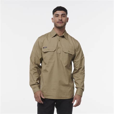 Workcool Vented Closed Front Shirt Long Sleeve Kinggee Australia