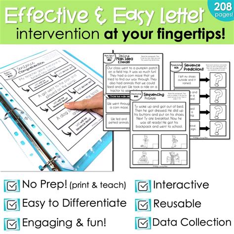 Reading Comprehension Intervention Activities And Passages Made By Teachers