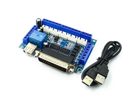 upgraded 5 axis cnc interface adapter breakout board for stepper motor driver mach3 usb cable