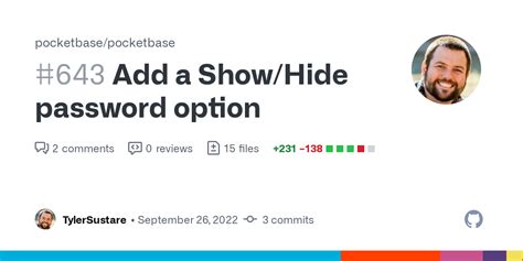 Add A Show Hide Password Option By Tylersustare · Pull Request 643 · Pocketbase Pocketbase · Github