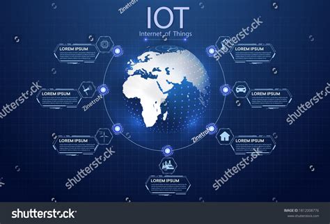 Concept Connecting Devices Using Iot Technology Stock Vector Royalty Free 1812008776
