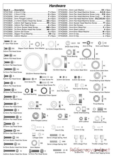 Duratrax Warhead Exploded Views Dtxd68 • Rcscrapyard Radio
