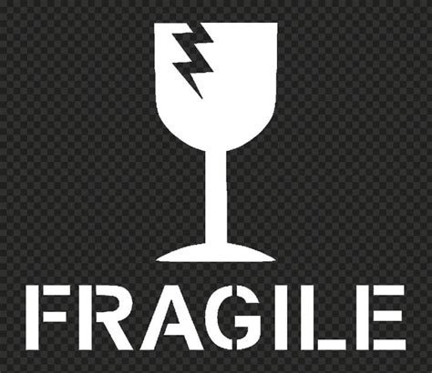 The Fragile Wine Glass Logo On A Black Background With White Lettering