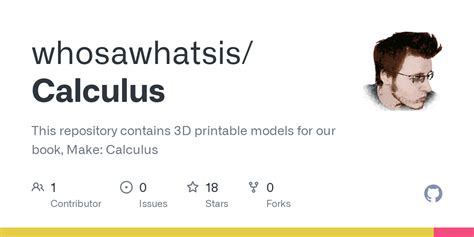 Github Whosawhatsiscalculus This Repository Contains 3d Printable