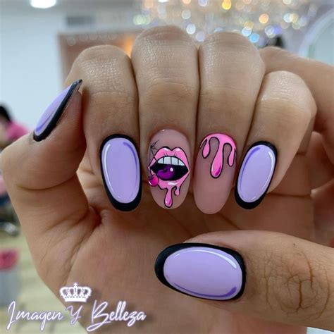 کیوت ترین مدل های دیزاین ناخن کارتونی دخترانه به سبک پاپ آرت