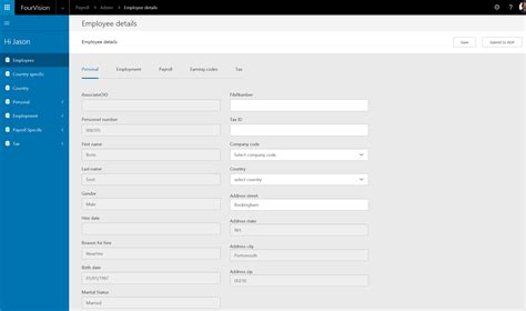 Web App For Payroll Interface FourVision