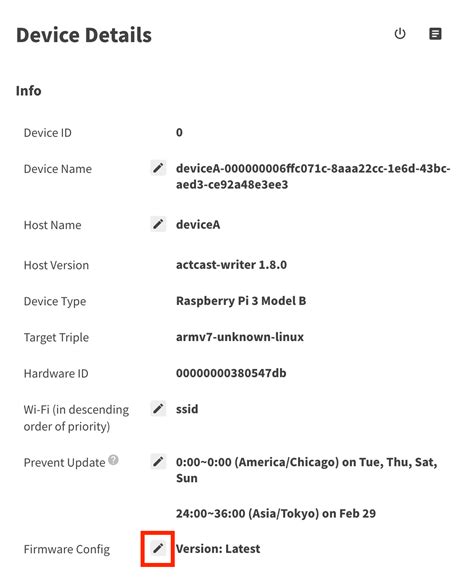 Fixing The Firmware Version To A Specific Version Actcast Documents
