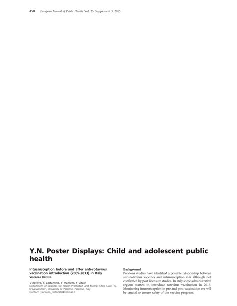 Pdf Intussusception Before And After Anti Rotavirus Vaccination Introduction 2009 2013 In