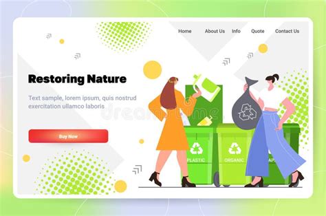 People Putting Garbage Bags In Different Types Of Recycling Bins