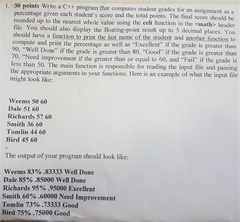 Solved 1 30 Points Write A C Program That Computes